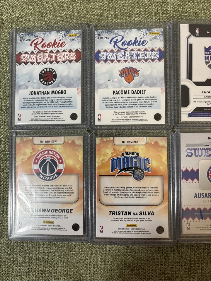 Lot Of 11 Basketball Jersey Cards Ausar Thompson Keyonte George Da ...