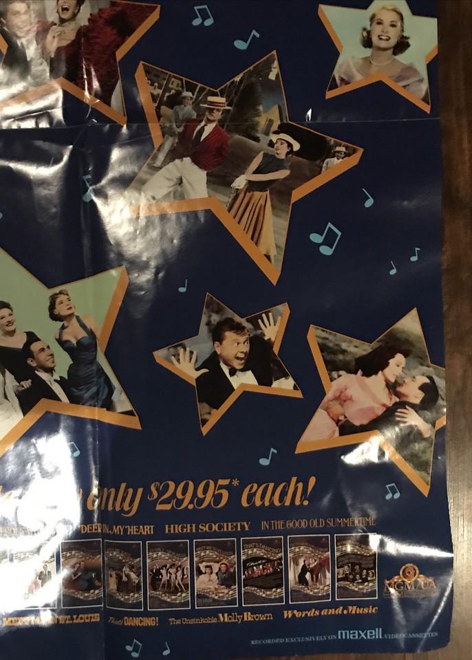 Musicals Great Musicals Collection Video Cassette Poster (1986) | eBay