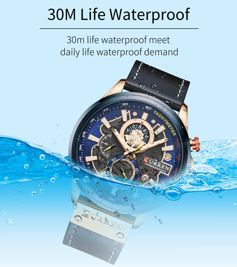Male Wrist Analog Business Time Date Elegant Quartz Sub-dials Big Dial ...