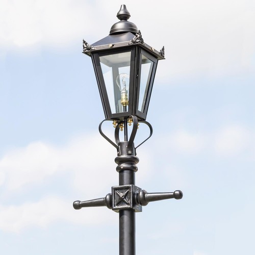 Deluxe Black Victorian Style Lamp Post Set Garden Lighting Set - 2.26M ...