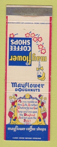 Matchbook Cover - Mayflower Doughnuts Coffee Shops CHAIN WEAR | eBay