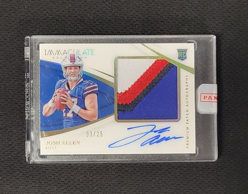 2018 Panini Immaculate Josh Allen Rookie 4-Color Patch Auto Buffalo ...