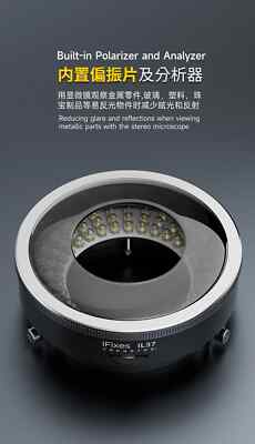 iFixes iL37 Microscope Polarized 96-LED Ring Light Anti Glare ...