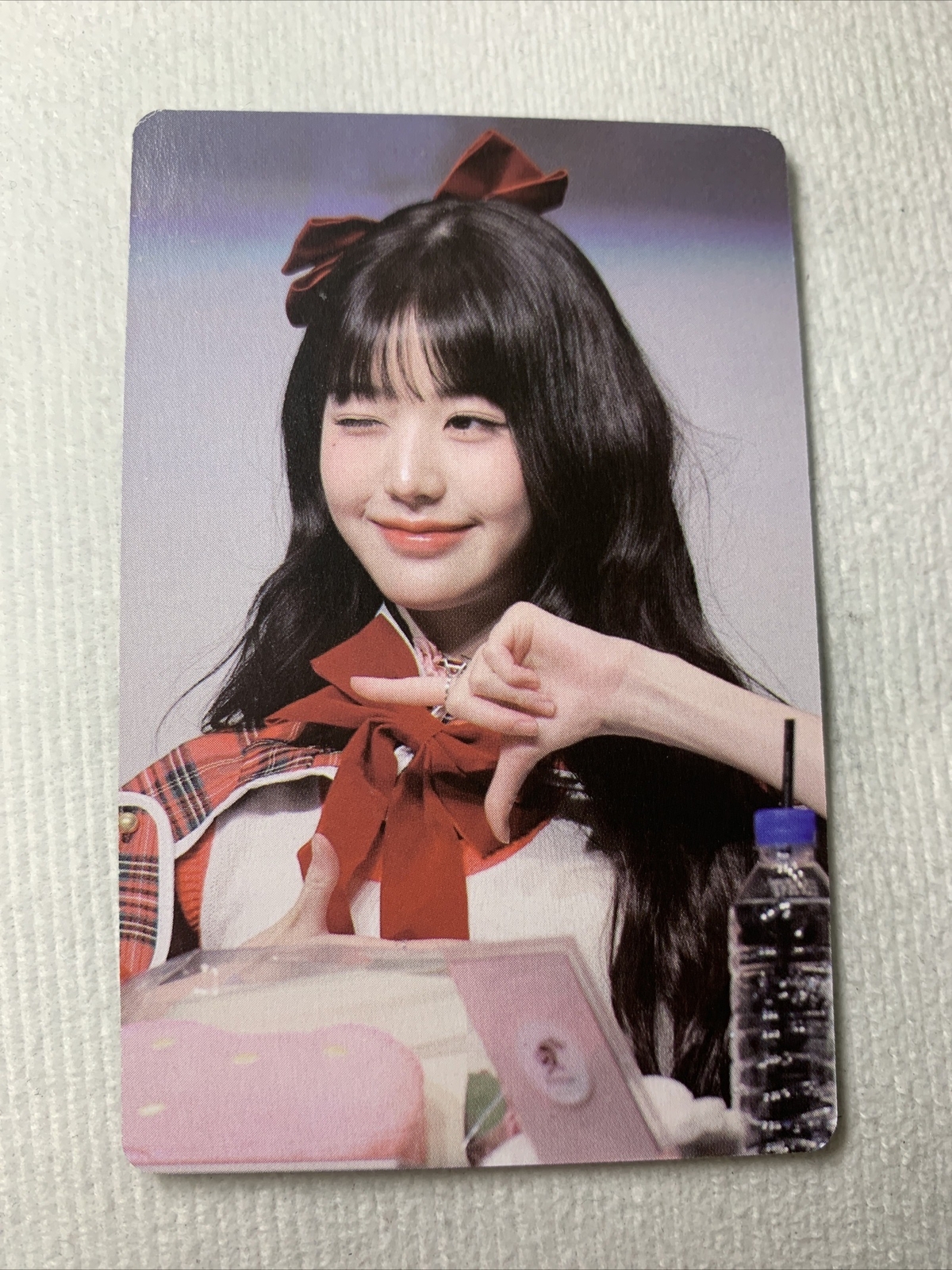WONYOUNG IVE Girl RED BOW Edition Celeb Girl K-Pop Photo Card Red Bow ...