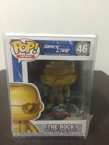 the rock gold metallic smack down live Funko pop vinyl #46 wrestling wwe | eBay