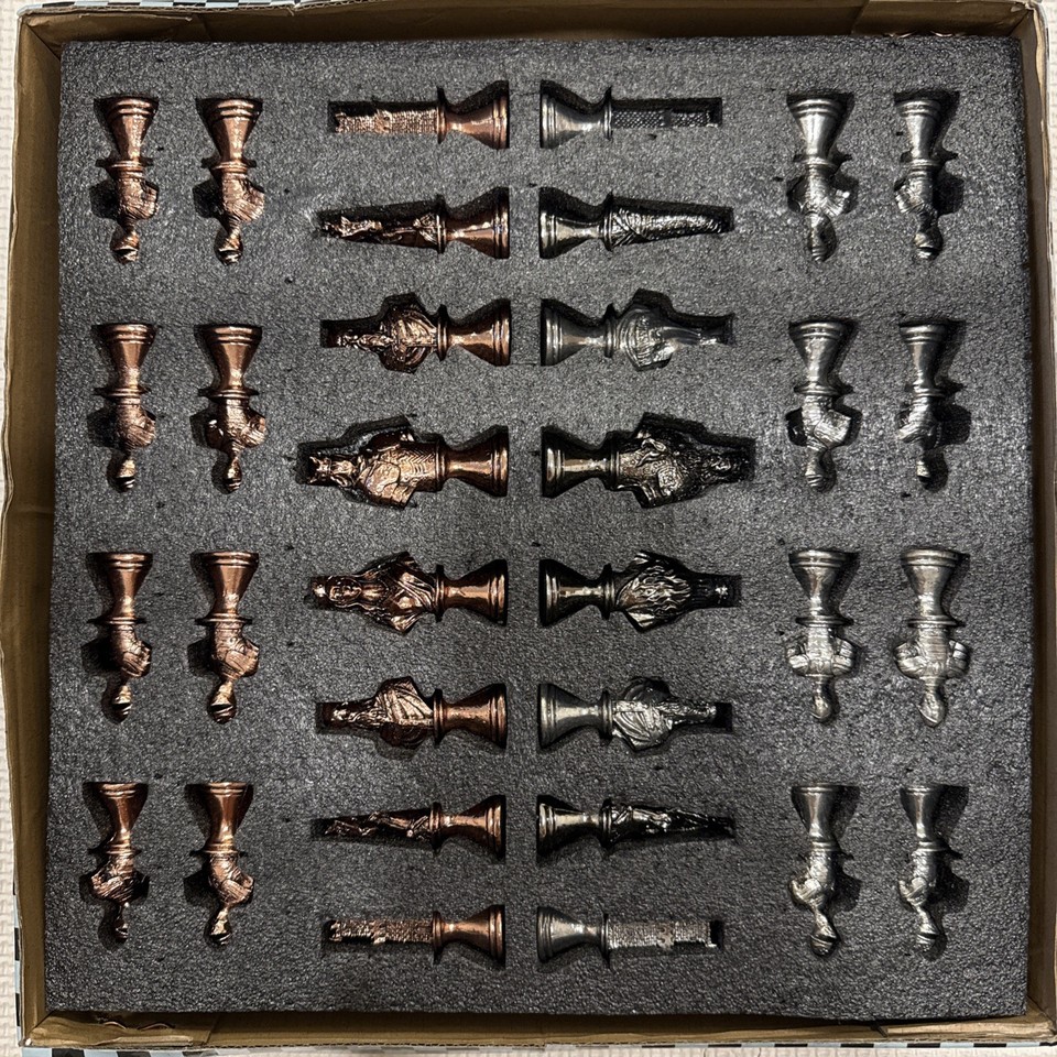 Handmade Easy Carry Leather Chess Board With Metallic pieces Family ...