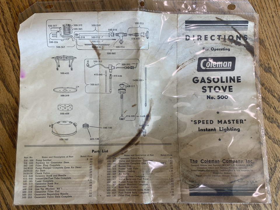 Working VTG. COLEMAN STOVE NICKEL PLATED MODEL 500 SPEEDMASTER STOVE B ...