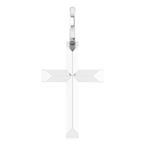 Platinum Knife-Edge Cross 16-18" Necklace | eBay