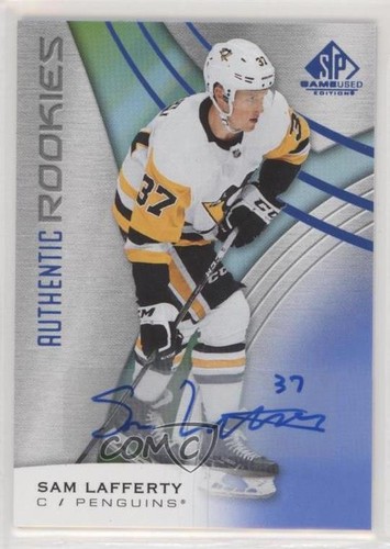 2019-20 Upper Deck SP Game Used - Authentic Rookies Blue Auto #185 Sam ...