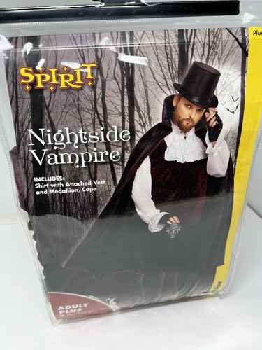 Nightside Vampire Halloween Cosplay Costume Adult Plus 2X Vest ...