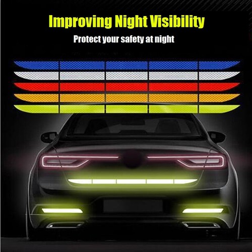 5× Car Reflective Stripe Stickers Warn Strip Tape Rear Bumper Safety ...