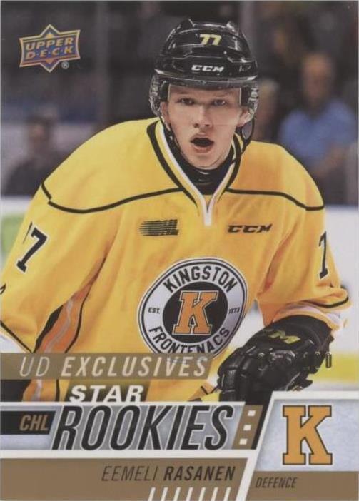 2017-18 Upper Deck CHL - Star Rookies Eemeli Rasanen #341 Exclusives ...