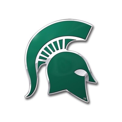Michigan State Spartans Color Emblem Sticker Decal Aluminum Metal Car ...