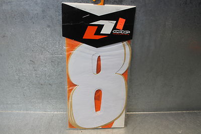 New One Industries Pre Cut #8 Slant Number Decal Sticker 8" White WHT ...