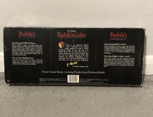 The Rubik Collection 3 Pack Box Set Magic Cube & Clock Puzzles Vintage ...