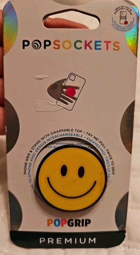 PopSockets Enamel Metal Be Happy Smiley Face PopSocket Pop Socket ...