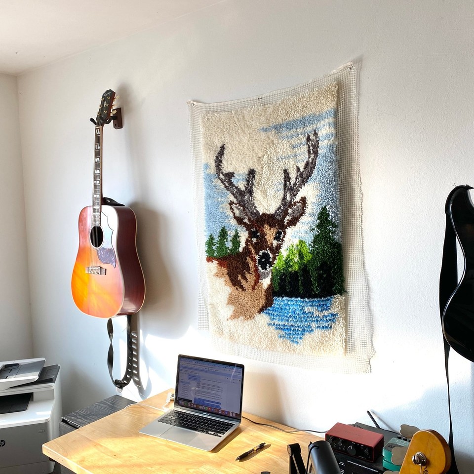 Woodland Deer Latch Hook Lake Decor Wall Hanging Rug | eBay