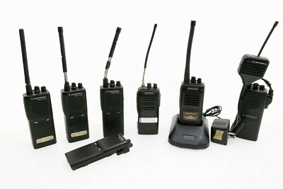 Lot of Motorola Radius & Kenwood UHF/VHF 2-Way Handie Talkie Radios ...