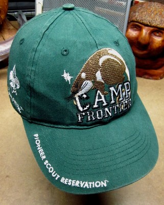 CAMP FRONTIER youth hat BSA Pioneer Scouts Reservation beaver 1990s cap ...