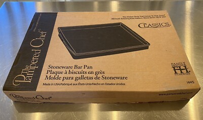 PAMPERED CHEF LARGE STONEWARE BAR PAN WITH BOX #1445 | eBay