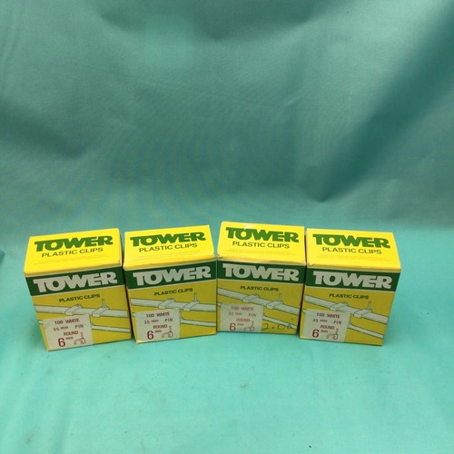 400 White Round Nail Cable Clips Ethernet Computer Wire TV Aerial RG6 ...