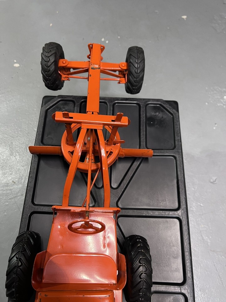Doepke Model Toys Adams Road Grader 1948 Brilliant Orange 1st Year! 1: ...
