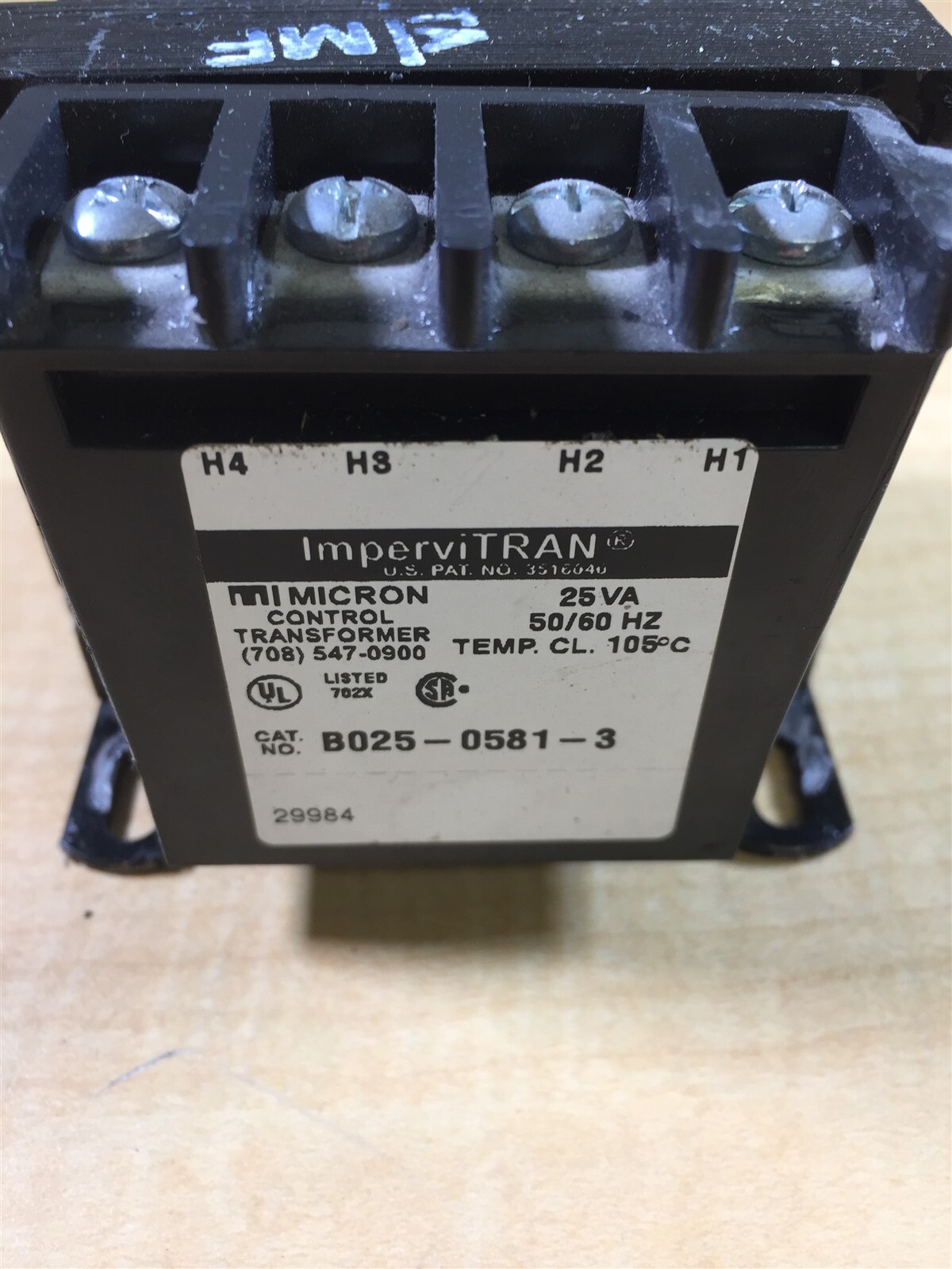 ImperviTRAN Micron Control Transformer B-025-0581-3 29984 Q8 | eBay
