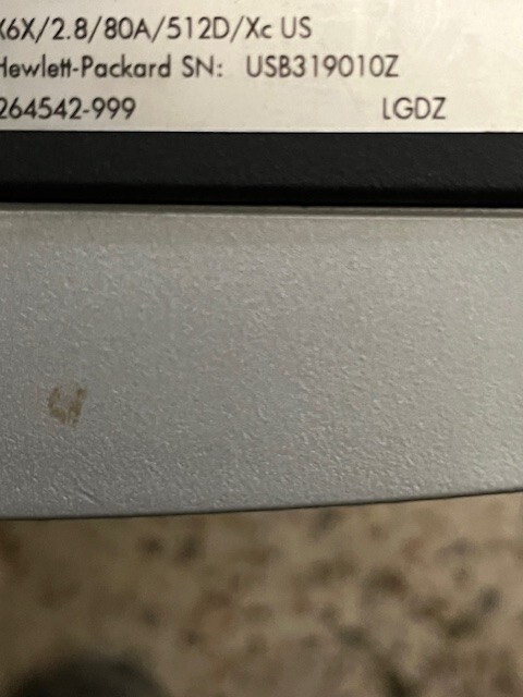 HP xw6000 Workstation Dual Xeon 2800, 8GB, 80GB, PART # 264542-999 XP ...