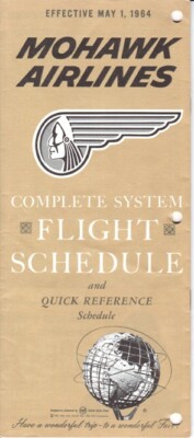 Mohawk Airlines timetable 1964/05/01 | eBay