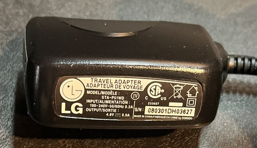 Original LG STA-P51WD AC Travel Adapter Cellphone Charger, 4.8v Output ...