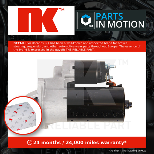 Starter Motor fits VAUXHALL COMBO D 2.0D 2011 on NK 1202279 1202292 ...