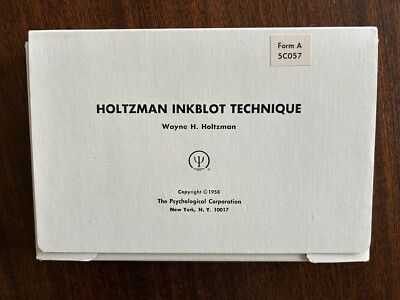 vintage HOLTZMAN INKBLOT TECHNIQUE cards (Form A, complete set) w ...