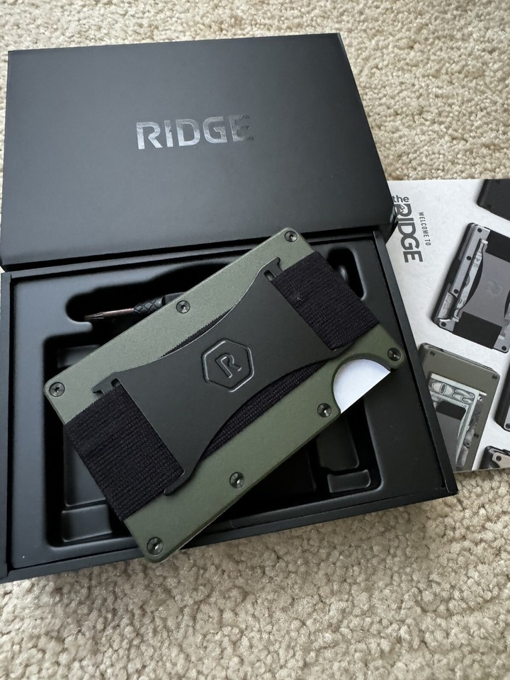 Ridge Wallet Matte Olive RFID-Blocking Cash Strap 853444007469 | eBay