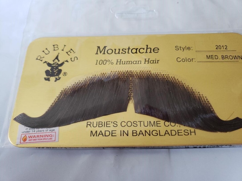 Moustache Human Hair European Rubies #2012 Greys Blonde | eBay