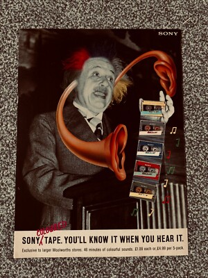 Rare Vintage Collectable 1980's Magazine Advert Art Sony Tape Cassette ...