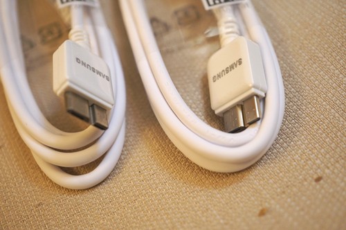 LOT of 2 Samsung Galaxy S5 Note 3 USB 3.0 Data Sync Cable genuine white ...