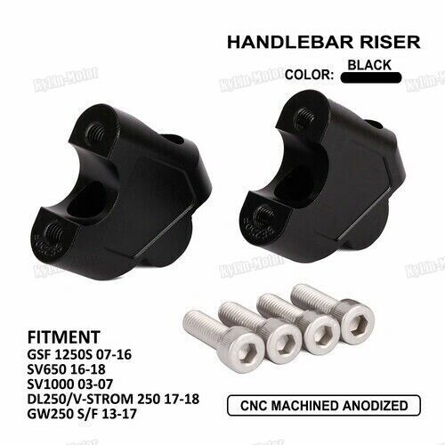CNC Handlebar Riser For Suzuki GW250 S/F GSF1250S SV650 SV1000 DL250/V ...