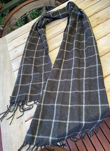 ASOS Soft Flannel Women’s Men’s Scarf Scarfe Wrap Grey Grid Check ...