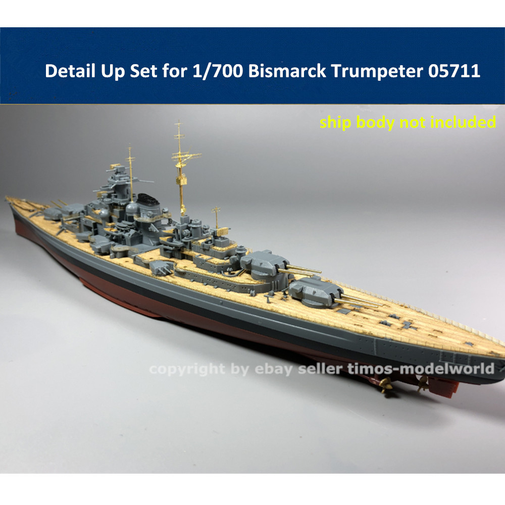 Detail Up Set for 1/700 Bismarck Trumpeter 05711 Model CYE006A PE ...
