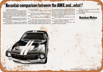 METAL SIGN - 1969 American Motors AMX - Vintage Look Reproduction | eBay