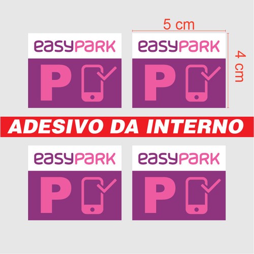 4 Adesivi Easy Park in Vinile Compatibili Easypark Parcheggio per ...