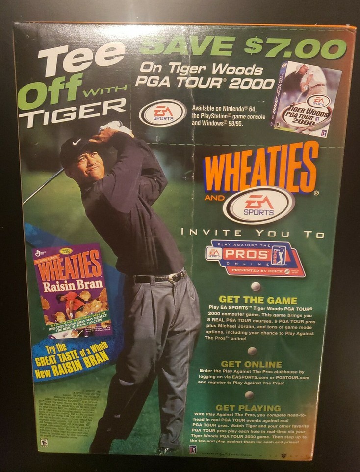 2000 Wheaties Tiger Woods Cereal Box with CD Sealed New In Box | eBay