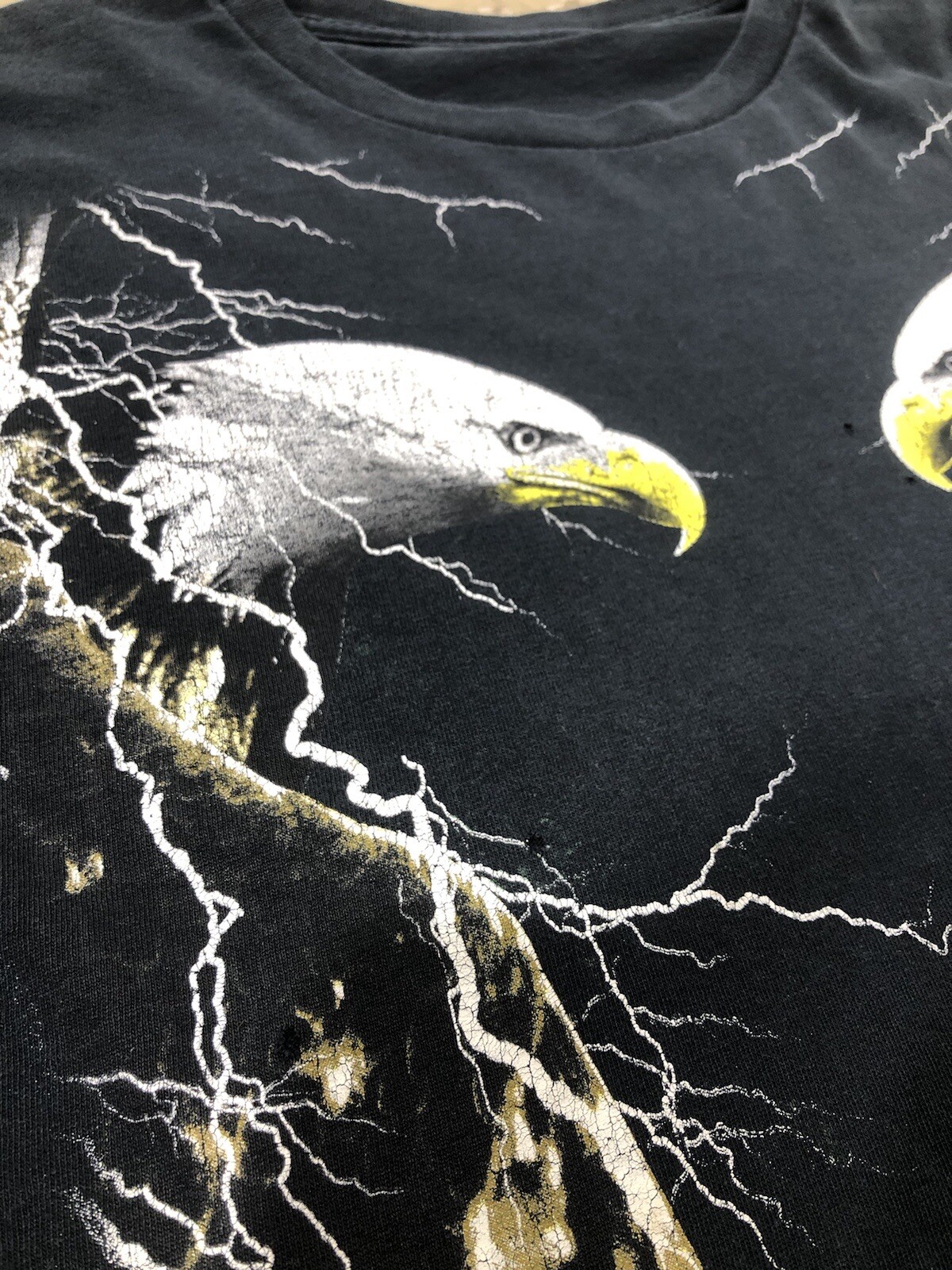 90s Tshirt Travis Scott Double Eagle Biker Lighting S… - Gem