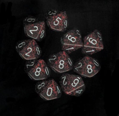 D10 Dice CHX25144 Volcano Red Dice Set D10x10 | eBay