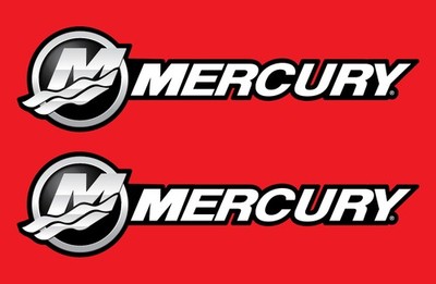 2X MERCURY DECAL STICKER US MADE TRUCK VEHICLE FISHING BOAT OUTBOARD ...