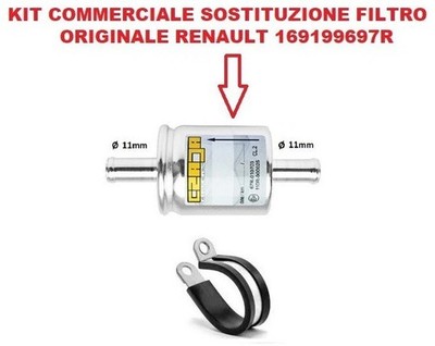 FILTRO GPL BRC RENAULT 169199697R KIT COMMERCIALE PER DACIA RENAULT ...