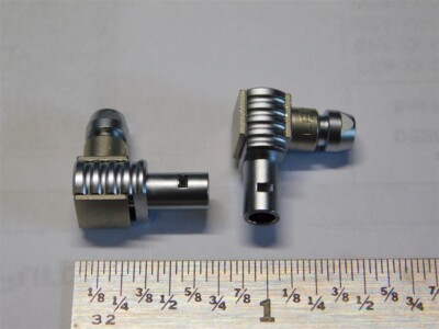 LEMO FLA.00.113.CLAC31 Coaxial Elbow Plug With Cable Collet Peek Insul ...