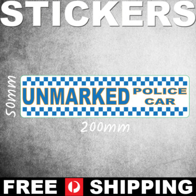 Unmarked Police Car - Funny Rude Vinyl Decal Bumper Sticker - PS00298 ...