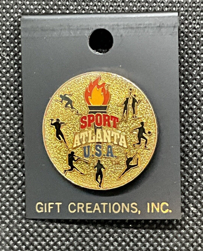 Sport Atlanta USA Olympic Torch Flame Pin. NEW. | eBay