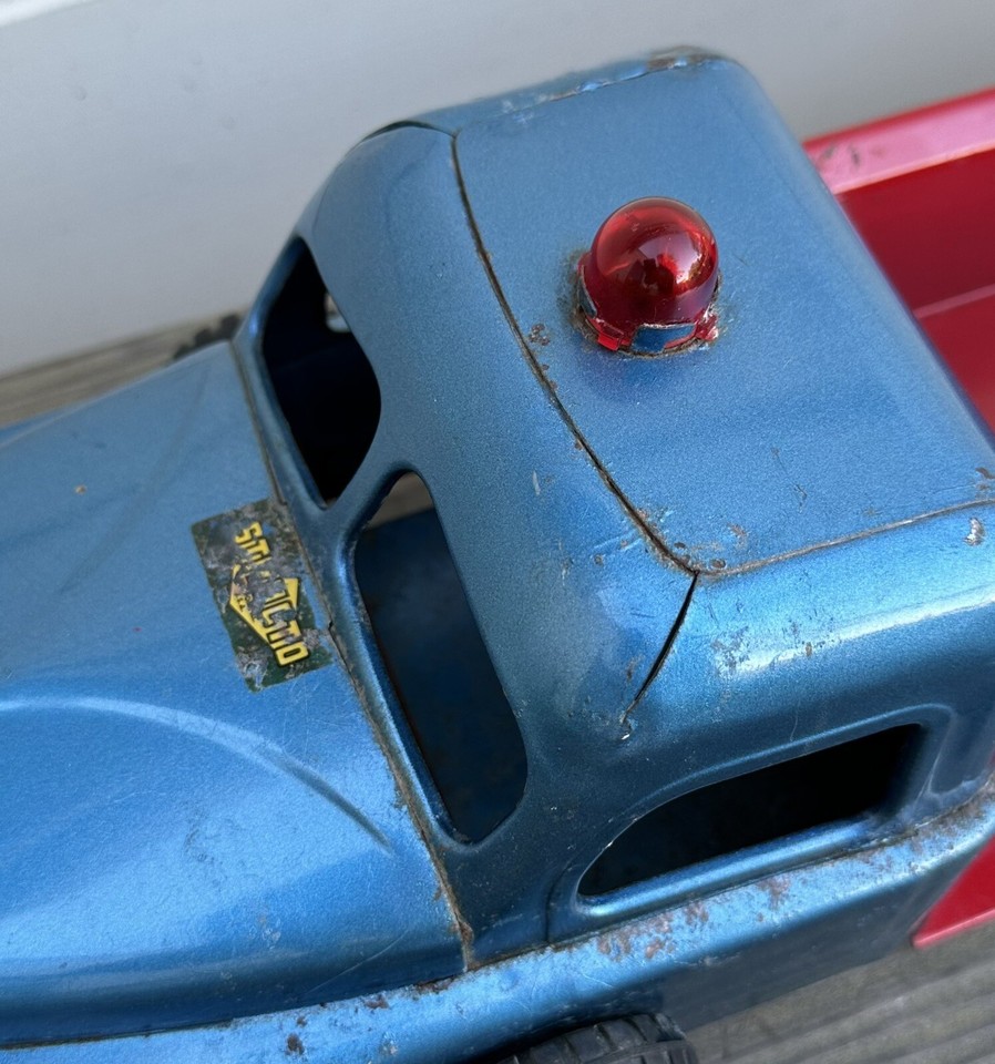 Antique Vintage Pressed Steel Structo Toy USAF Pick Up Truck & Trailer ...